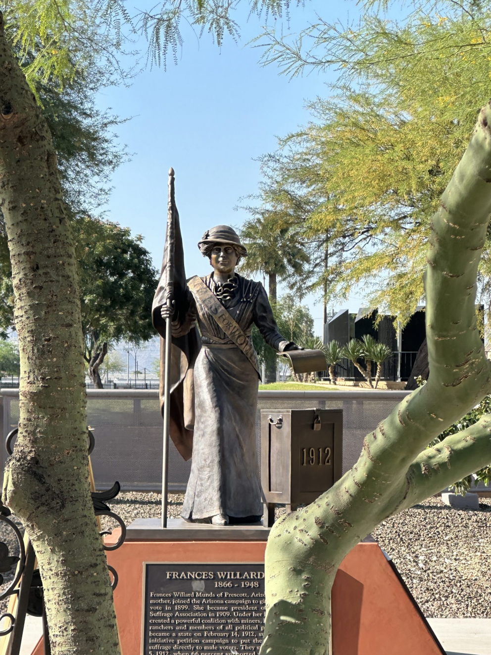 Frances Munds Suffrage Statue - Arizona Women's History Alliance